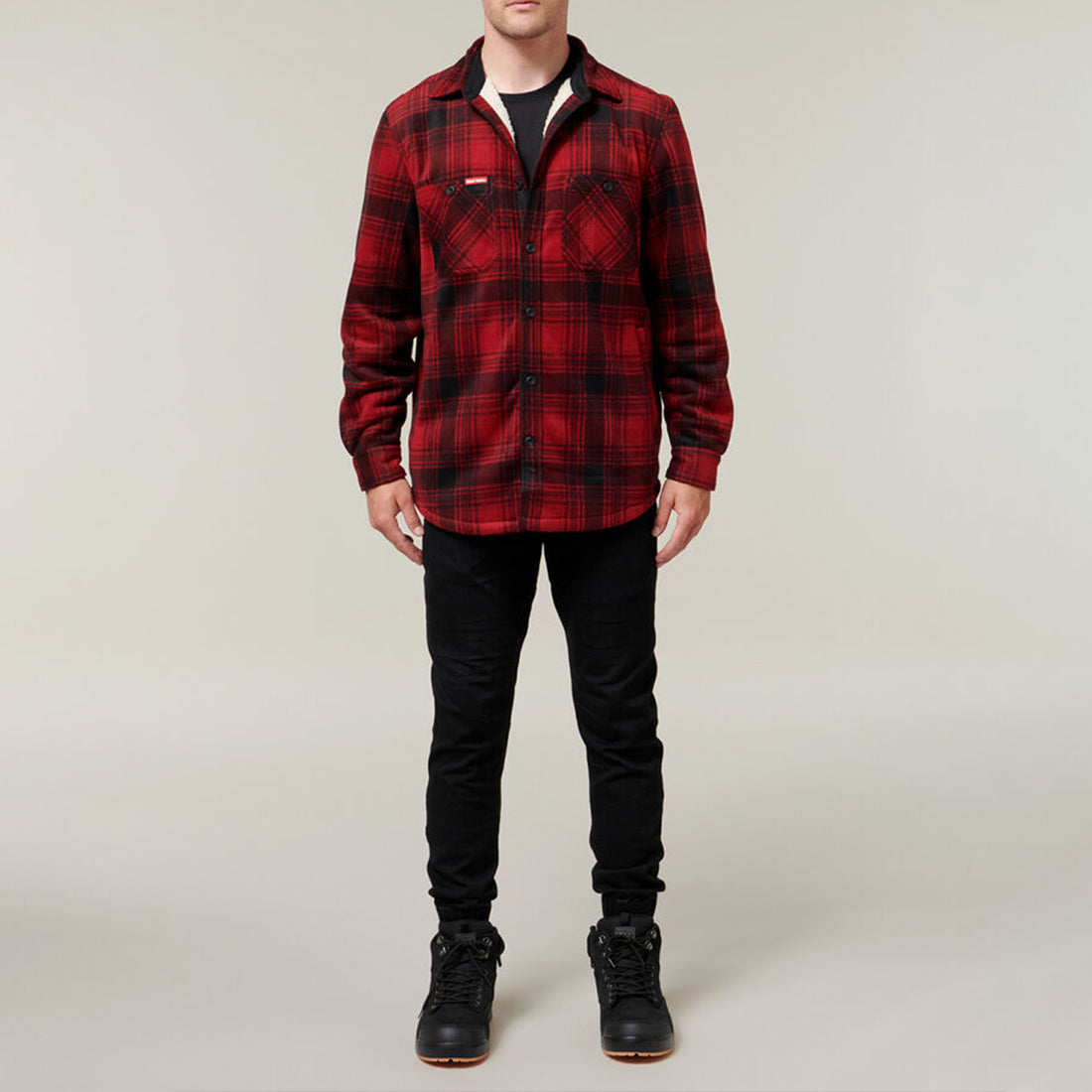 Men's Hard Yakka Red Sherpa Jacket