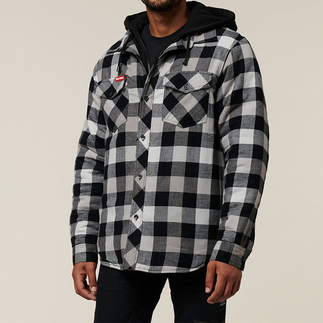 Men's Hard Yakka Grey Quilted Shacket